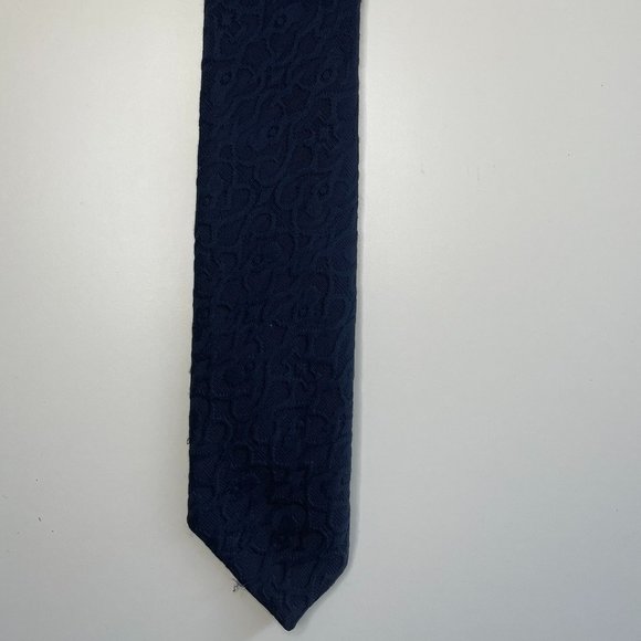 Accessories | Grandpas Collection Vintage Navy Blue Floral Embossed ...